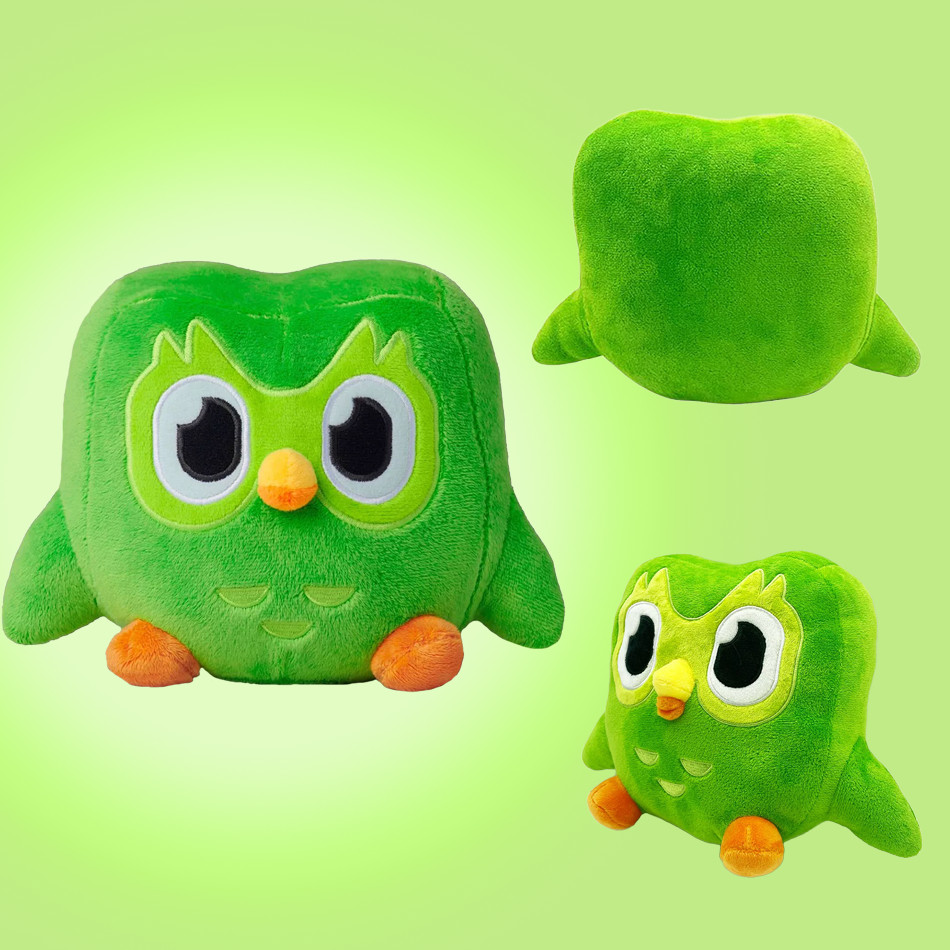 Jual Green Duolingo Owl Plush Toy Duo Plushie Of Duo The Owl Cartoon ...