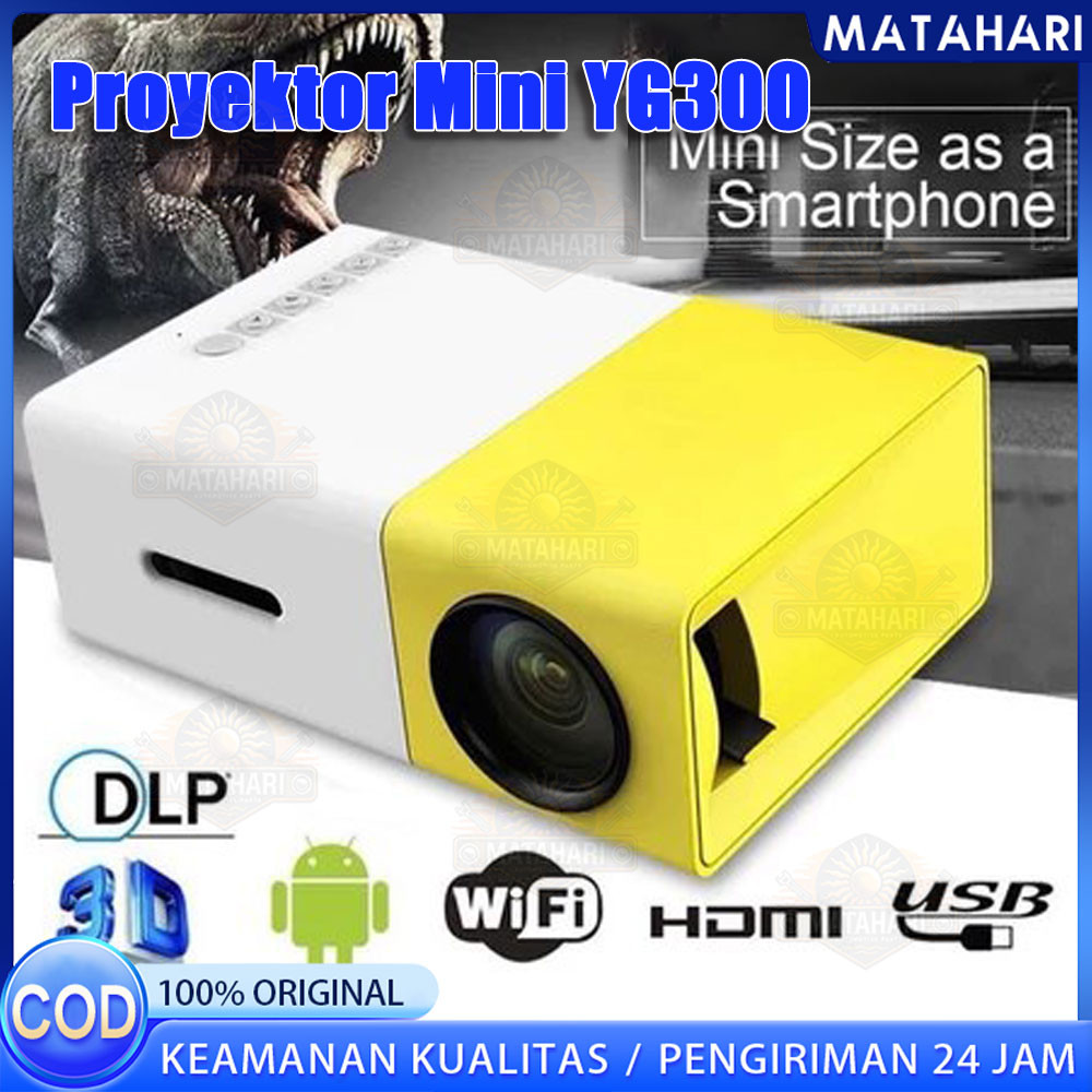 Jual Mini Proyektor LED YG300 / YG-300 / YG 300 LCD Portable Projector ...