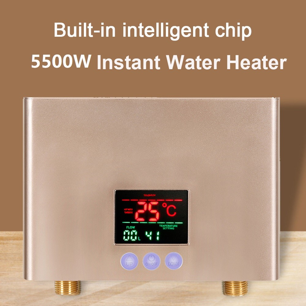 Jual Kitchen Instant Water Heater 5500W Mini Tankless Electric Water ...
