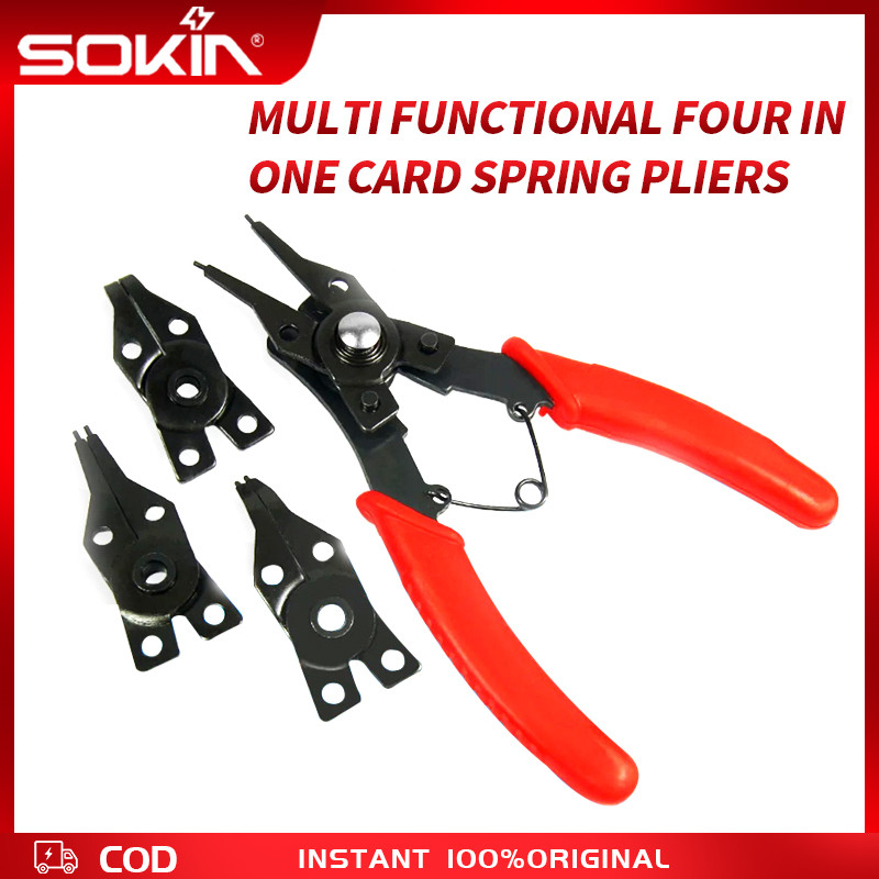 Jual SOKIN Tang Snap Ring 4in1 Circlip Tekan Buka Tutup Bengkok Tang ...