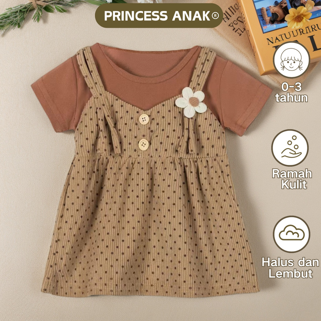 Jual [PRINCESS ANAK] 0-3Tahun dress anak perempuan gaun anak perempuan ...