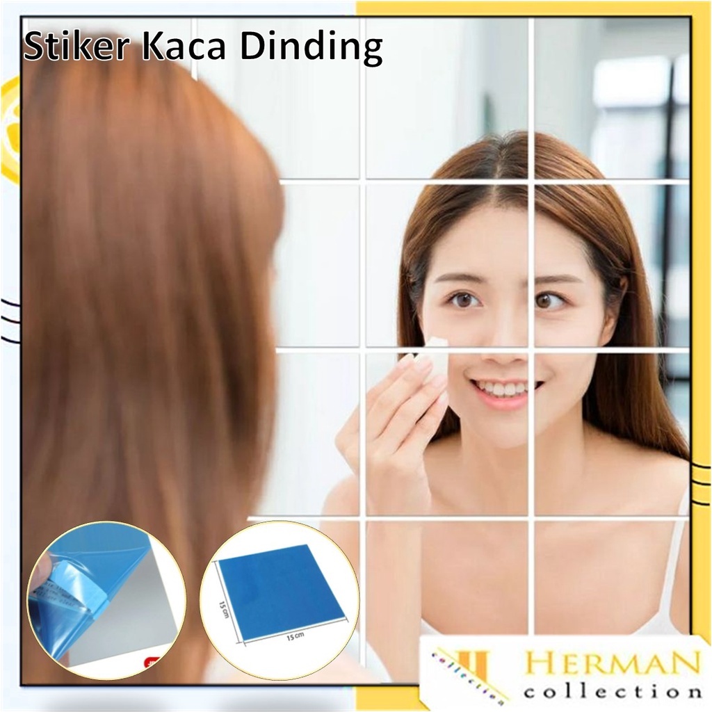 Jual Stiker Cermin Dinding Anti Pecah Tempel Persegi Rectangular ...