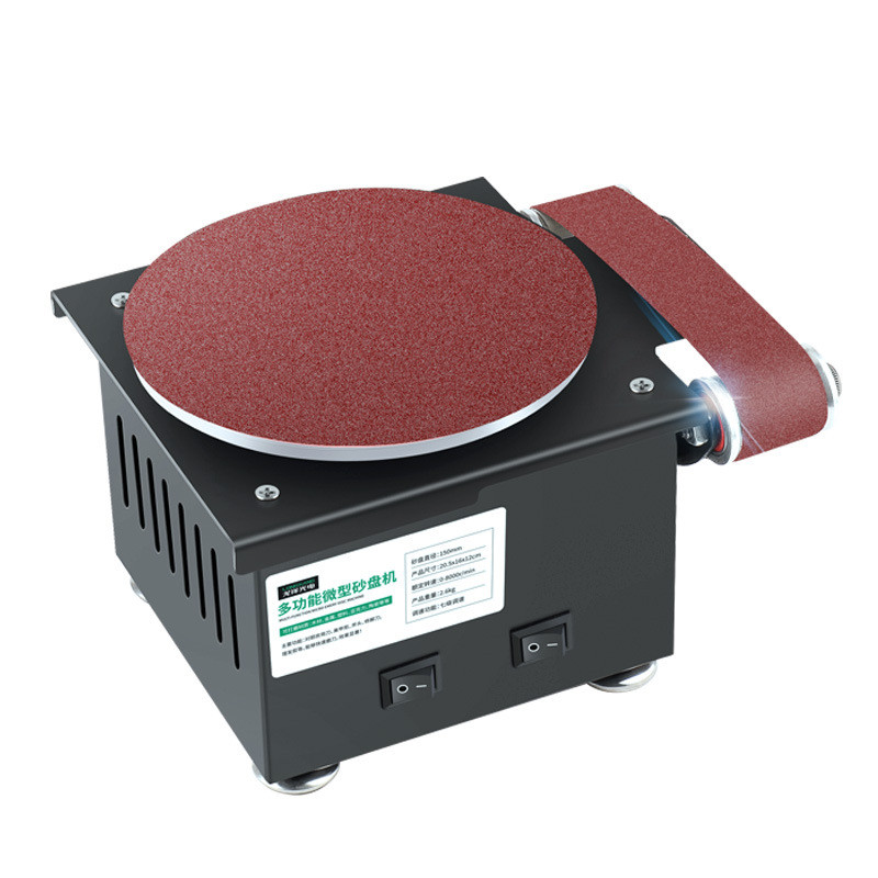 Jual Mini Electric Belt Sander DIY High-Speed Sanding Disc Machine ...