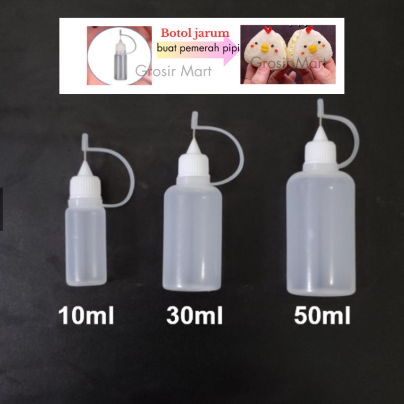 Jual Botol Jarum 10 ml 30 ml 50 ml Tempat Saos Bento Tools Tetes Glue ...