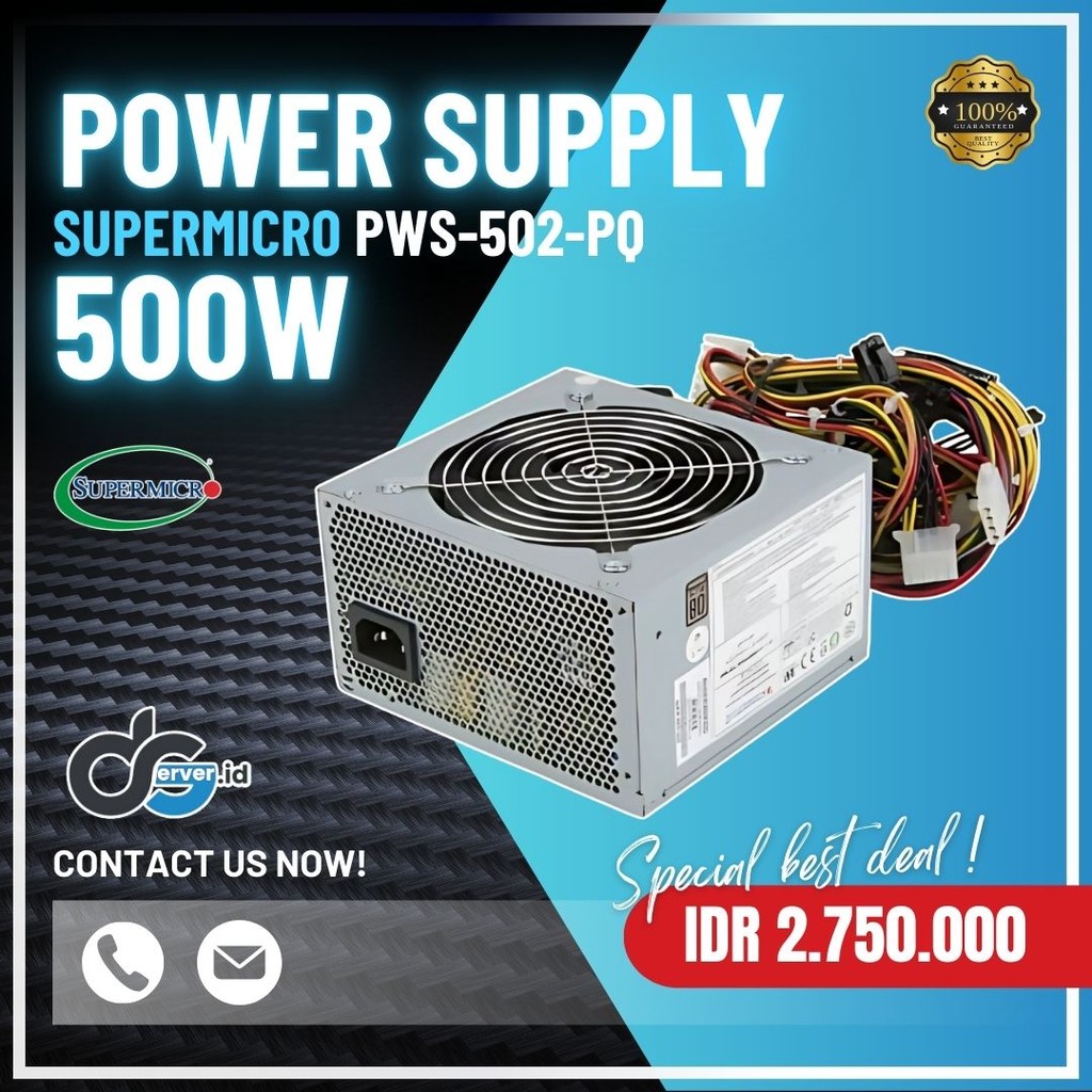 Jual Power Supply Supermicro 500W PWS-502-PQ Multi-Output PS2 ATX ...