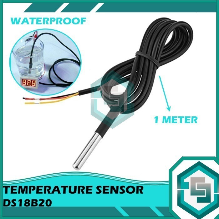 Jual Sensor Suhu Tahan Air DS18B20 – Waterproof Temperature Probe Arduino Uno | Shopee Indonesia