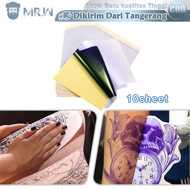 Jual Kertas Transfer Tattoo10pcs Paper Spirit Stencil Carbon Thermal ...