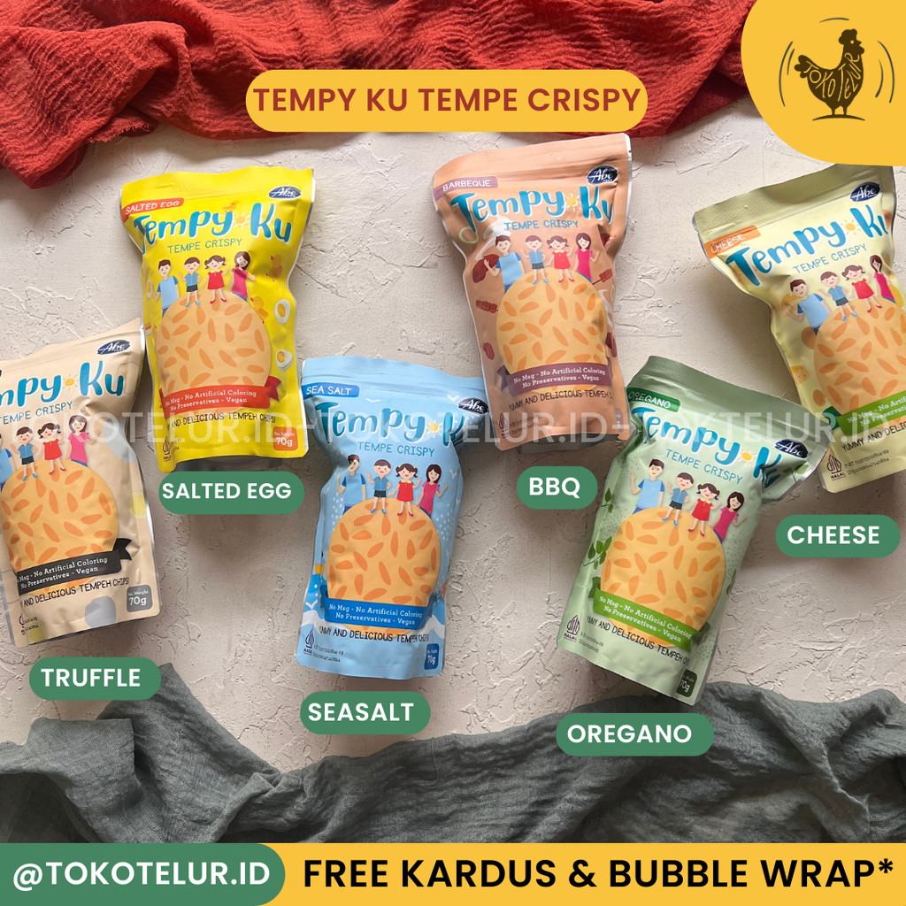 Jual ABE FOOD TEMPY - Tempe Crispy | Snack Cemilan VEGAN Sehat NO MSG ...