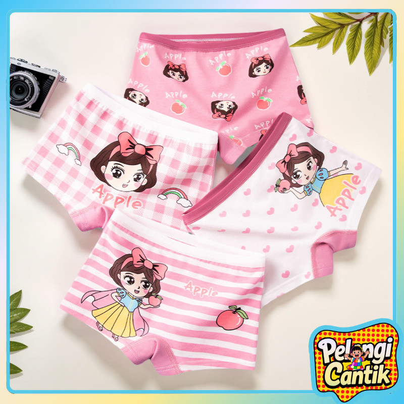 Jual 4 Pcs Celana Boxer Anak Perempuan Bahan Katun Murni Celana Dalam ...