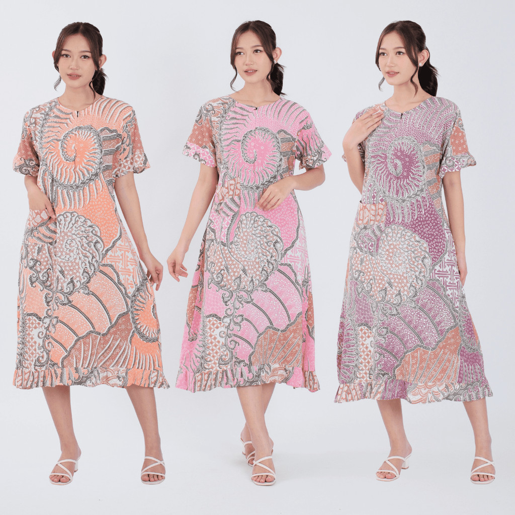 Jual Daster Jumbo Busui Rayon | Dress Batik Pekalongan Surya Teja ...