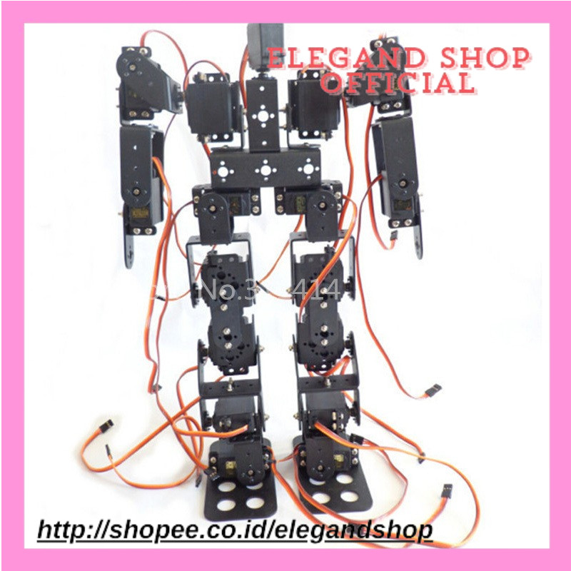 Jual 1set 17DOF Biped Robot Educational Robot Kit 17 Degrees Of Freedom ...
