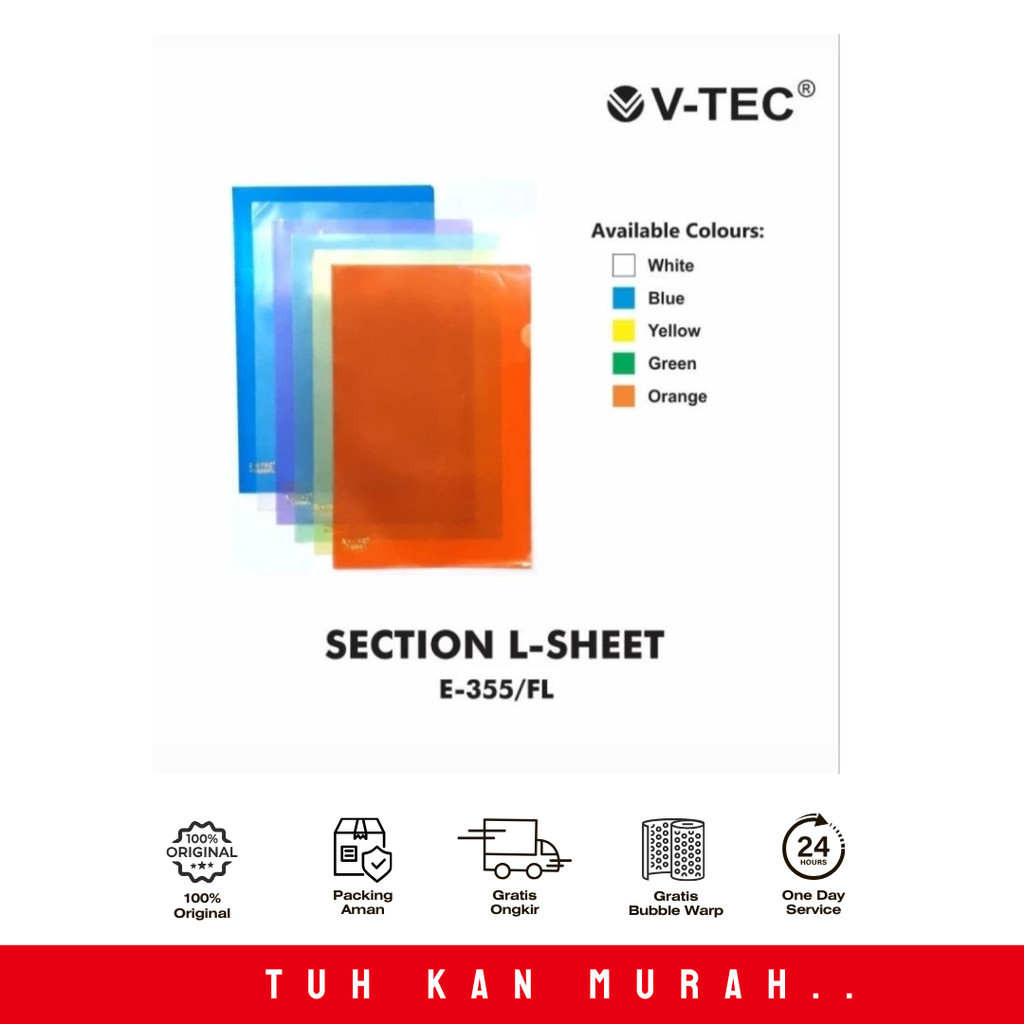 Jual MAP L-SHEET E-355 V-TEC WARNA MERAH UKURAN FOLIO PER PCS | Shopee ...