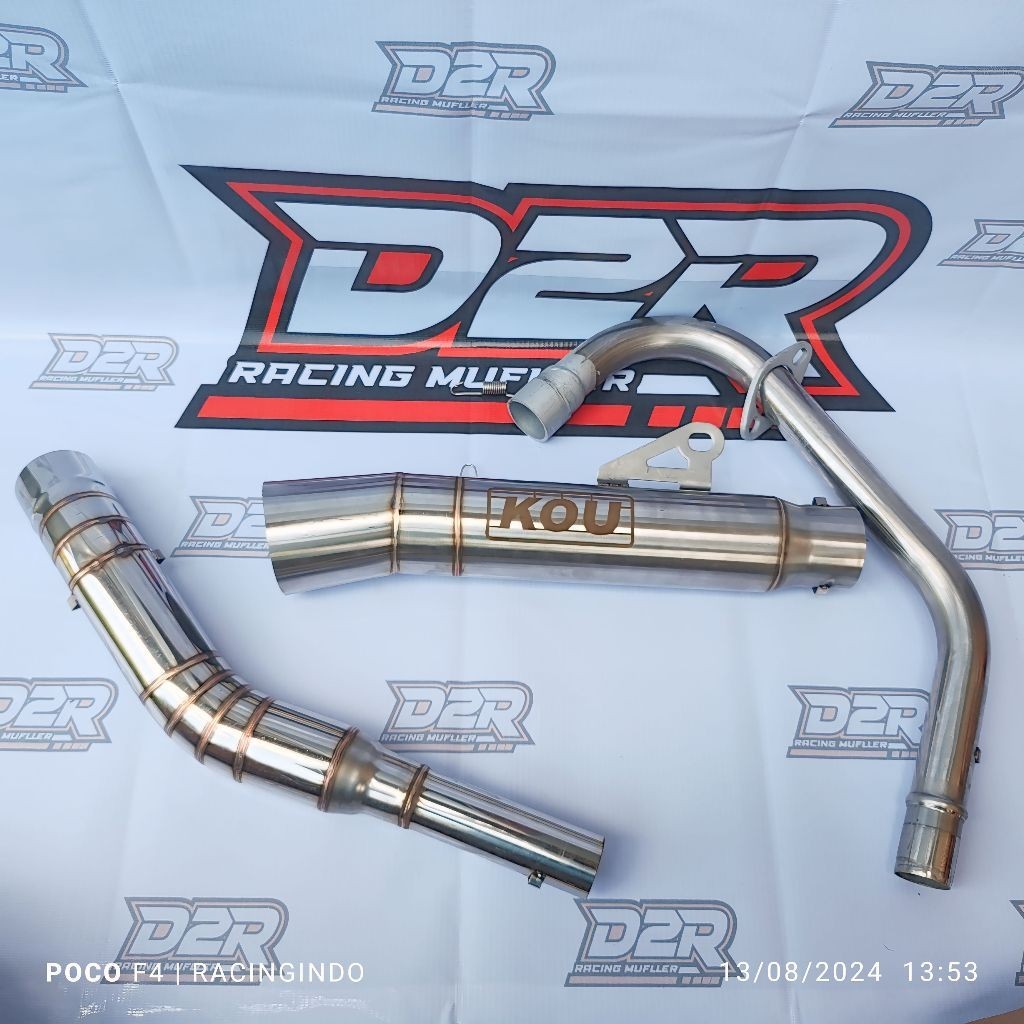 Jual Kou Mahachai Canister SUPERR open pipe 51mm for Tmx 125 155 Rusi ...
