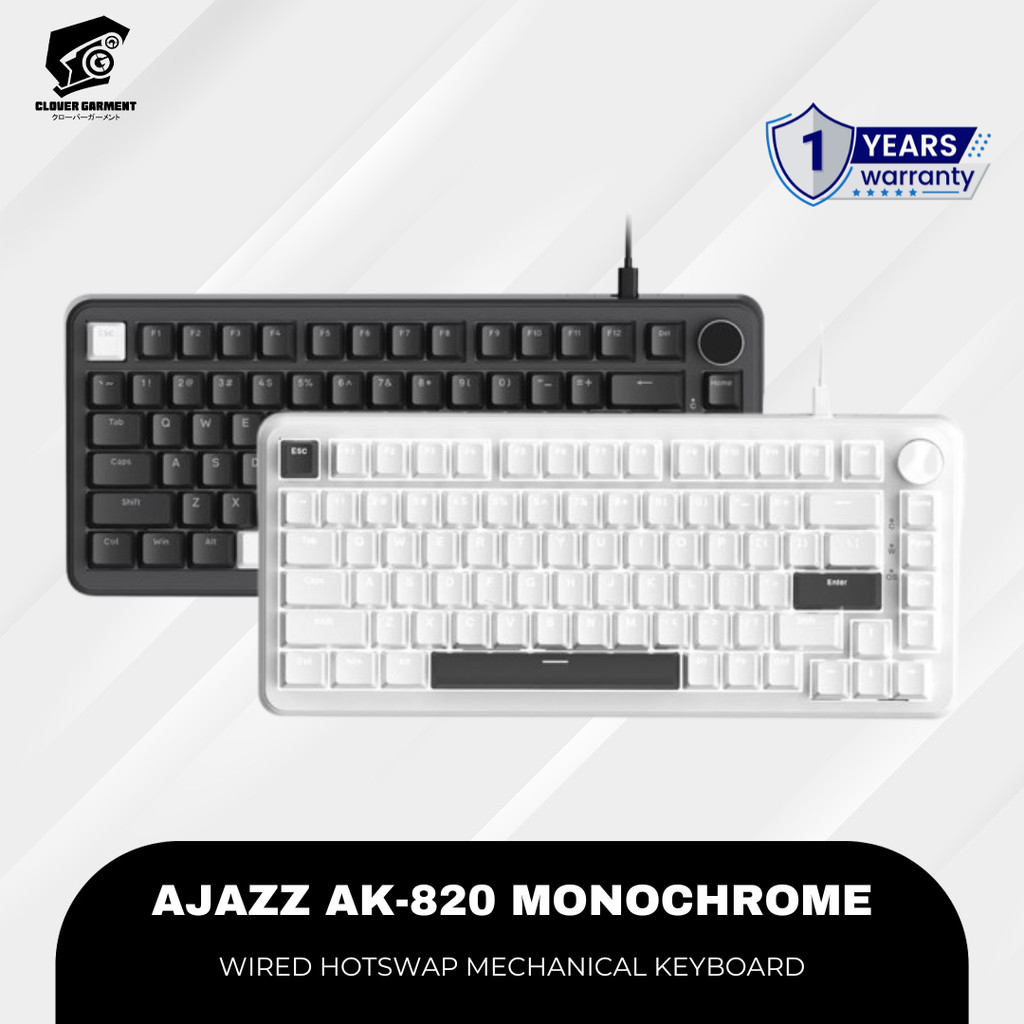 Jual Ajazz AK820 AK-820 Monochome Wired Mechanical Gaming Keyboard ...
