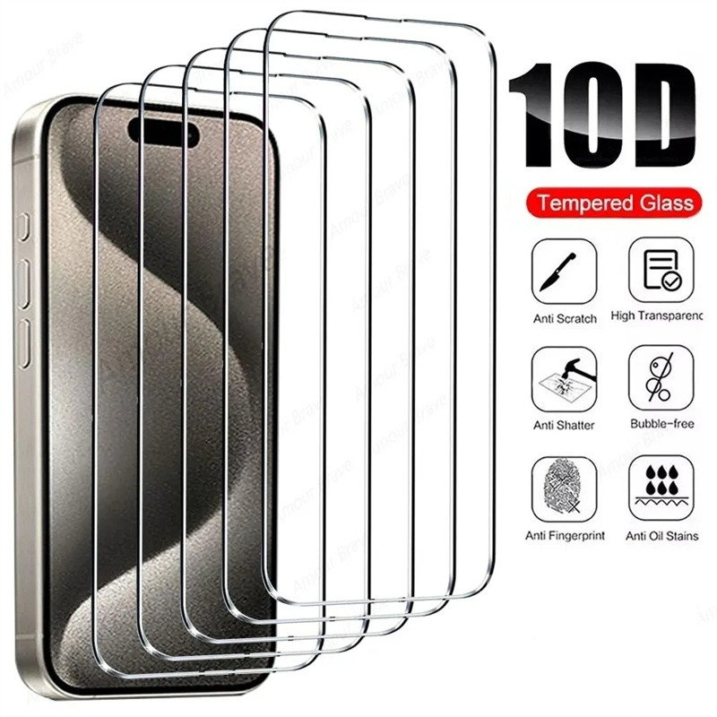 Jual 10D Full Cover Temper Glass Film for IPhone 16 15 14 13 12 11 Pro ...