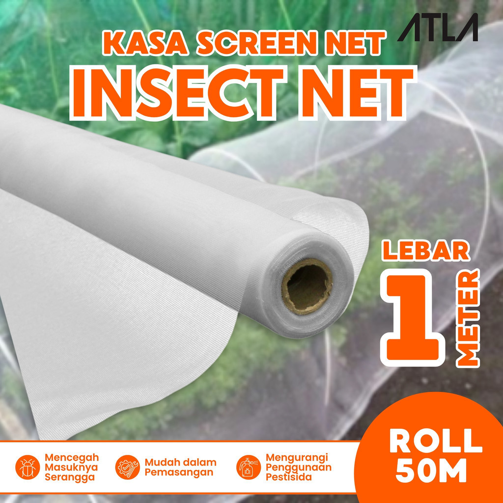 Jual Insectnet putih Jaring Anti Hama Tanaman lebar 1 Mtr Insect net (1 ...