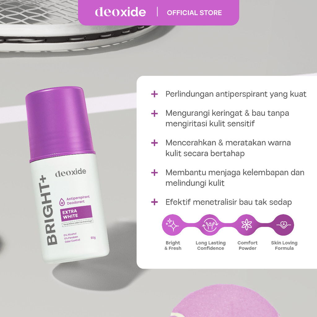 Jual DEOXIDE Antiperspirant Deodorant 60gr | Roll On POWER+ For ...