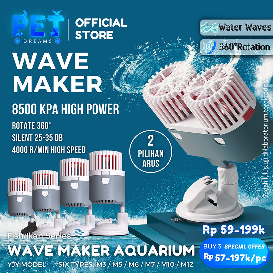 Jual NEW Wave Maker Aquarium Pembuat Gelombang Arus Ombak Air Pompa Mesin Wavemaker Kolam Mini ...