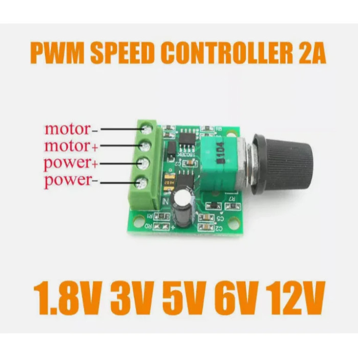 Jual Modul Pengatur Kecepatan Motor PWM 2A 1.8-15V DC Speed Control ...