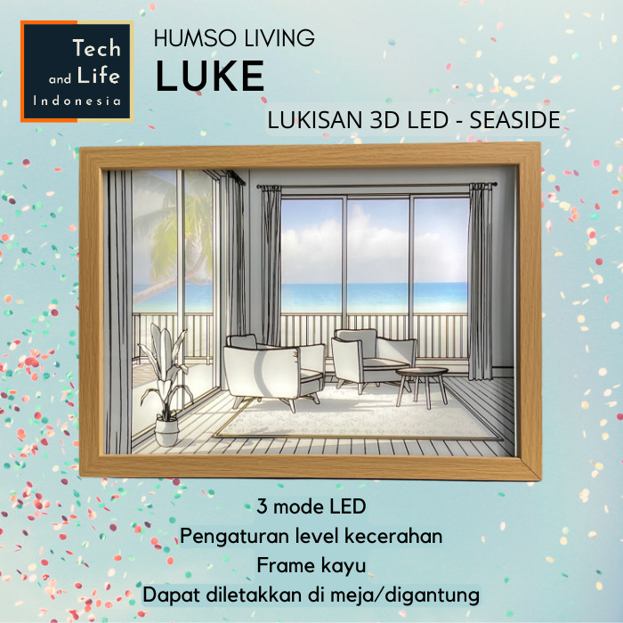 Jual Pajangan Lukisan 3D LED HUMSO LUKE Dekorasi Interior Ruang Rumah ...