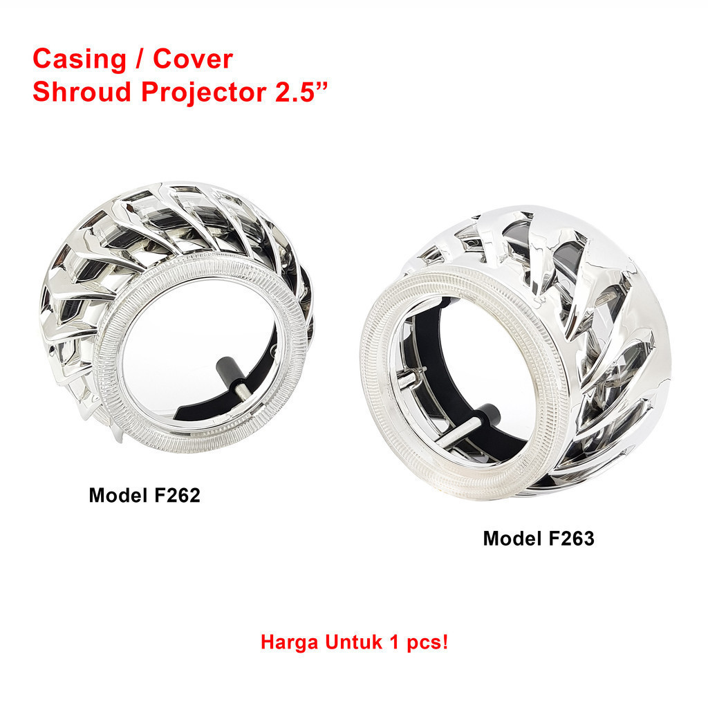 Jual Cover Casing Shroud Projector Bi LED HID Projie Shroud 2.5 Inch ...