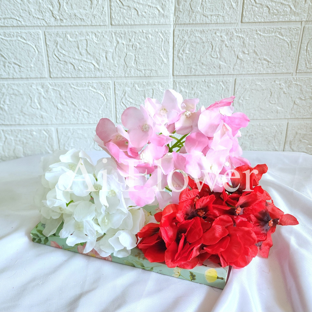 Jual Ai Flower / Bunga Hydrangea Artificial 1 Tangkai / Bunga ...