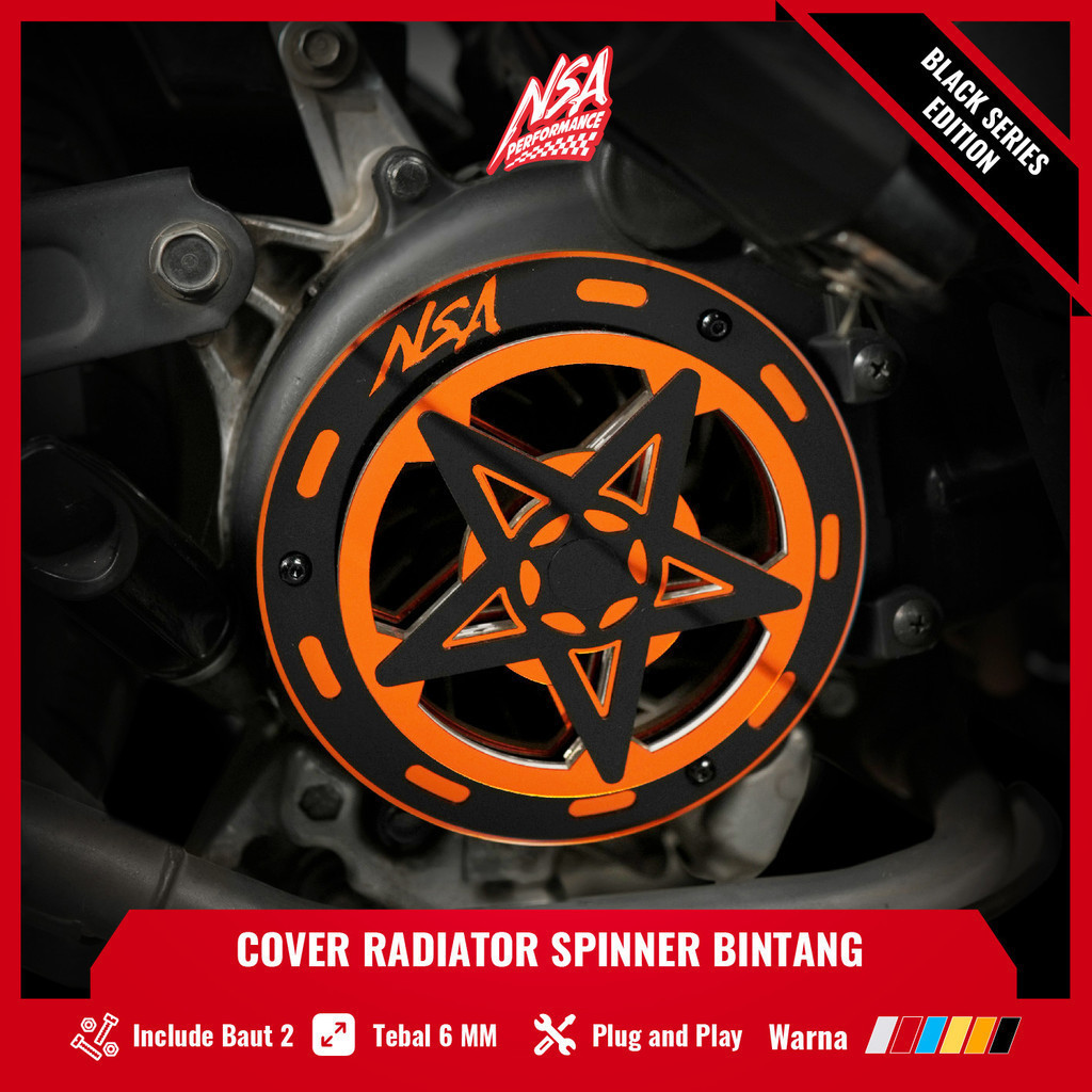 Jual NSA COVER KIPAS SPINER TYPE BINTANG BLACK SERIES Beat Scoopy Vespa ...