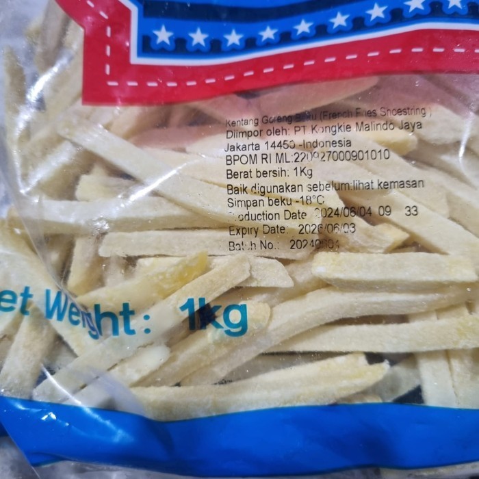 Jual Kentang Goreng Frozen 1kg KDHY French Fries Shoestring Frozen Food Makassar | Shopee Indonesia
