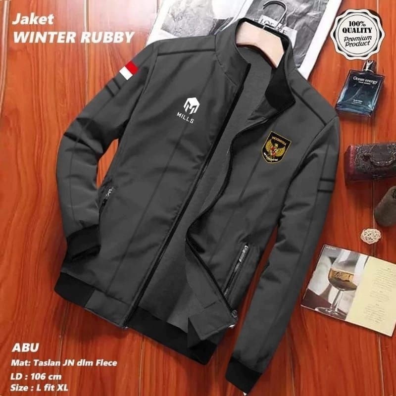 Jual JAKET WINTER RUBBY PARASIT FLECE BOLAK BALIK TIMNAS MILLS FREE ...