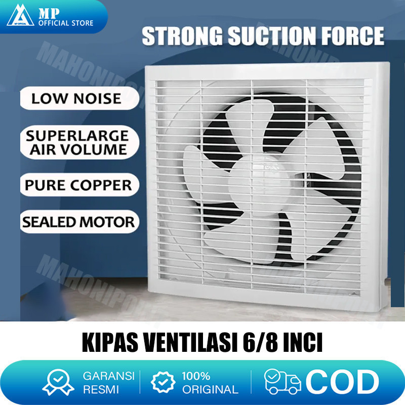 Jual Exhaust Fan Dinding Merek Kipas Angin Hexos 8 Inch Dan 6 Inch Wall ...