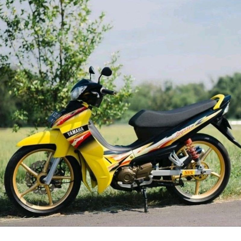 Jual cover body full set jupiter z lama warna kuning hitam | Shopee ...