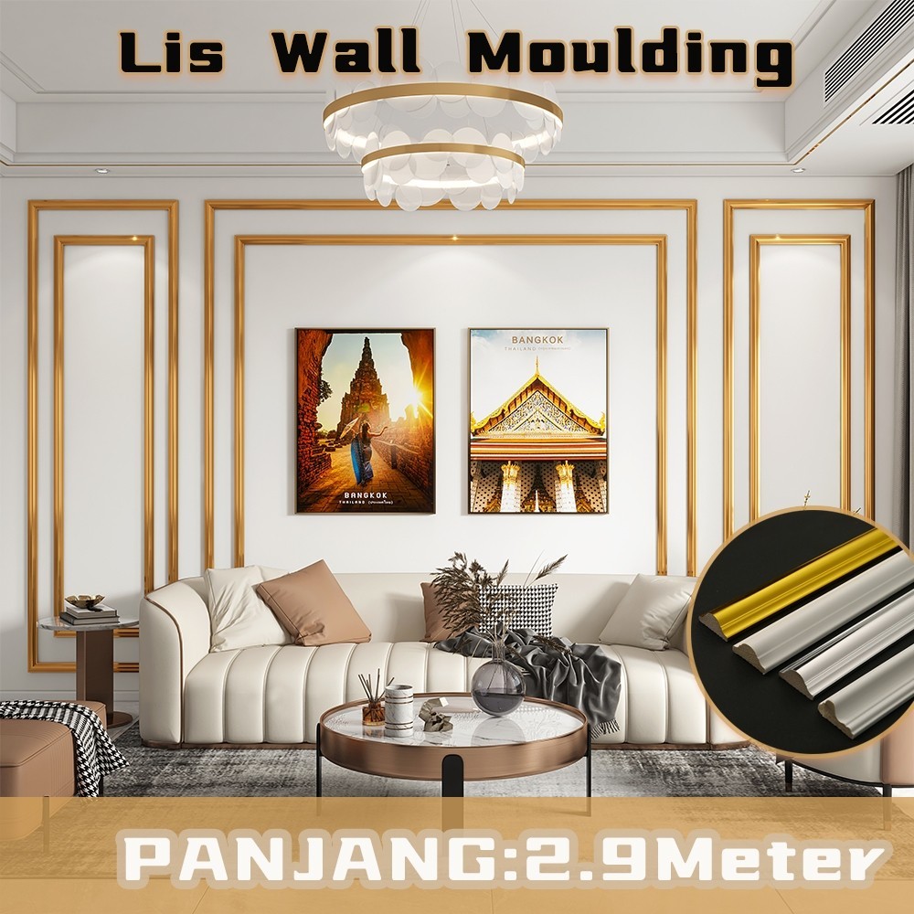 Jual Lis Kayu Wall Moulding Molding Wainscoting Dinding Profil Kayu ...