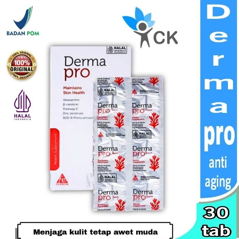 Jual Dermapro - strip / box - suplemen halal untuk awet muda | Shopee ...