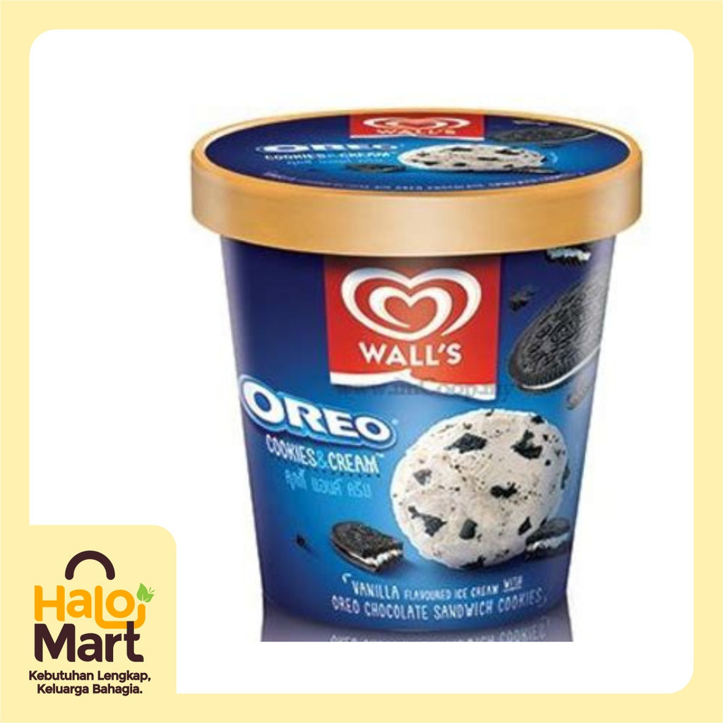 Jual WALLS SELECTION COOKIE & CREAM OREO 410 ML | Shopee Indonesia