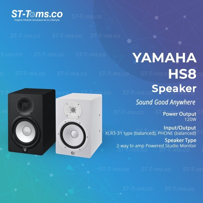 Jual Yamaha HS8 HS 8 H S8 8" 2 Way Studio Monitor Speaker | Shopee ...