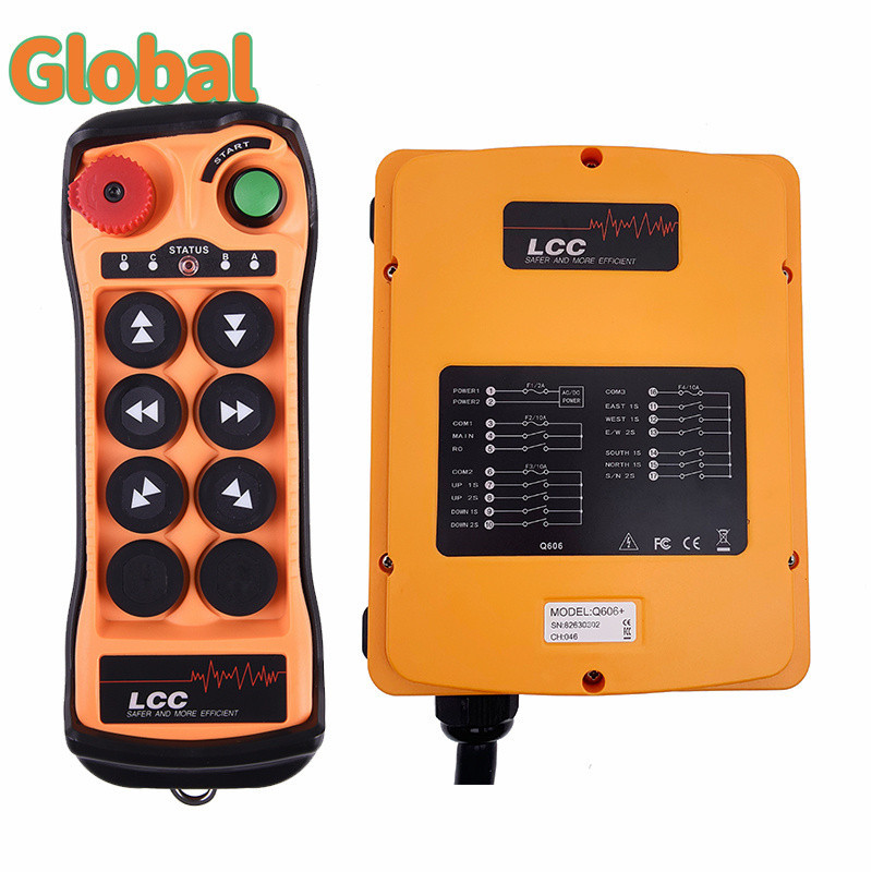 Jual Q606 Double speed 6 buttons Industrial Wireless Radio Crane Remote ...