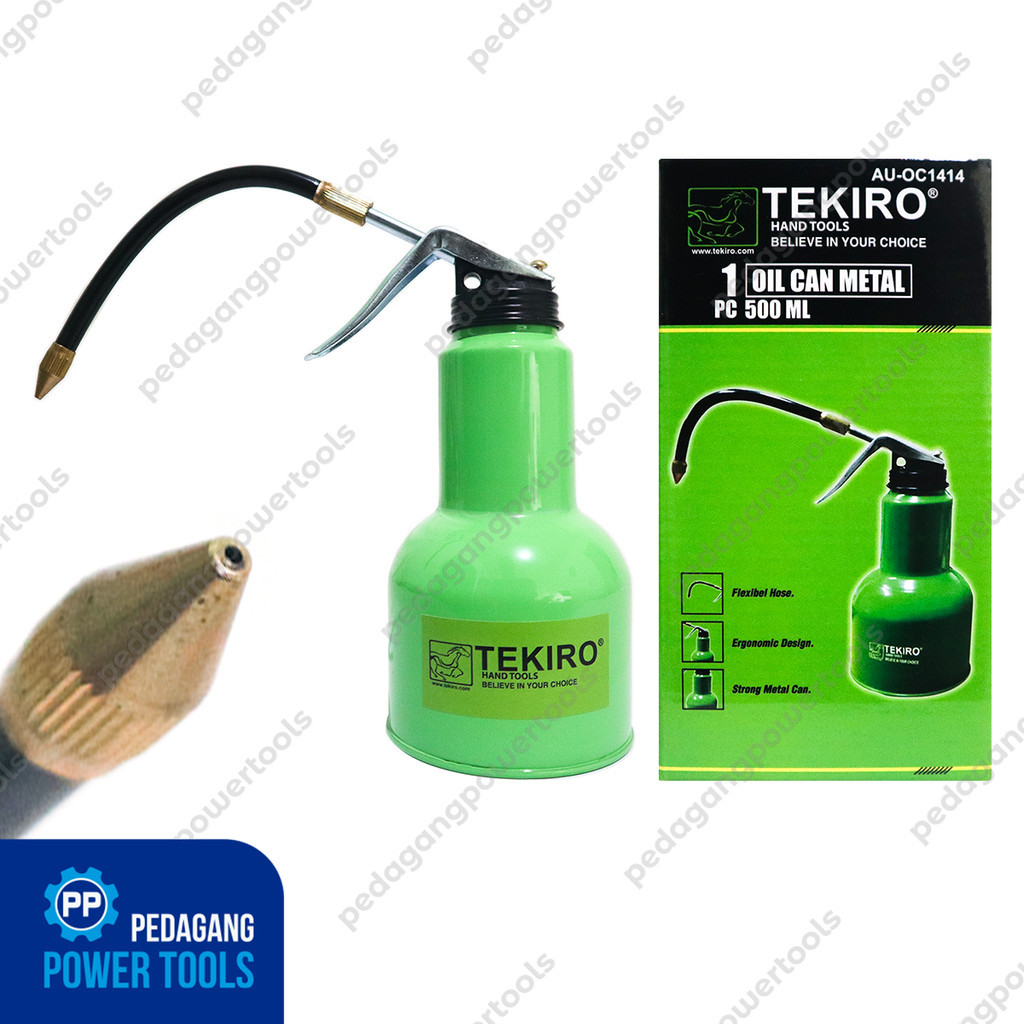 Jual TEKIRO AU-OC1414 Oil Can Besi 500 ml Metal Botol Kaleng Minyak ...