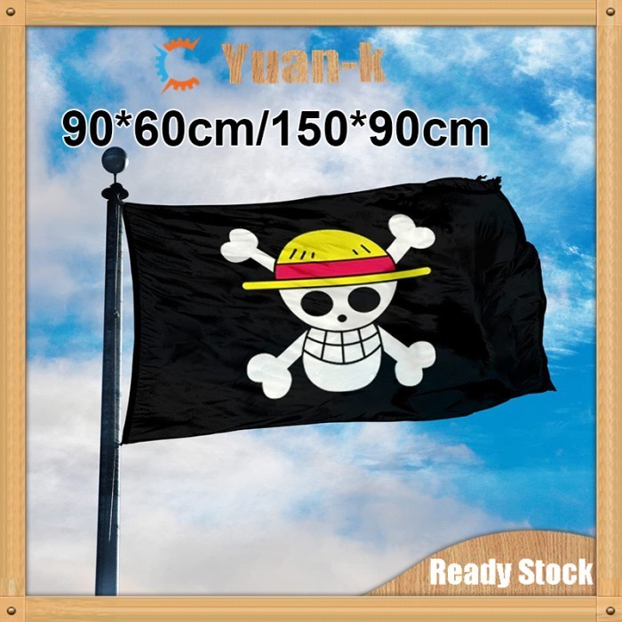 Jual Bendera One Piece 15090cm Bendera Bajak Laut One Piece Luffy ...