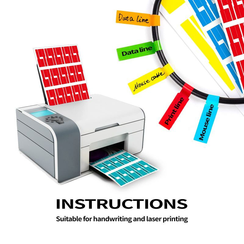 Jual 5/10Sheets Lembar Label Penanda Kabel Jaringan Label Sticker ...