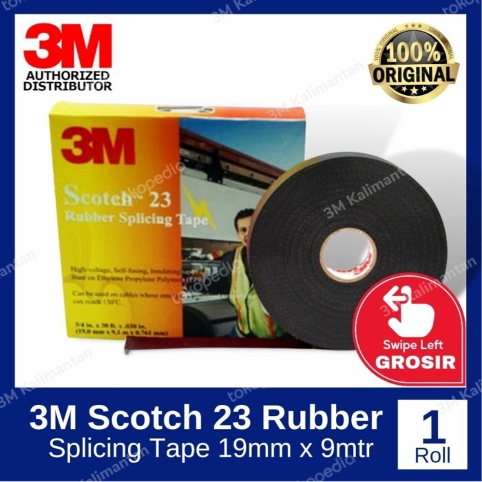 Jual 3M Scotch 23 Isolasi Karet Rubber Splicing Tape Asli | Shopee ...