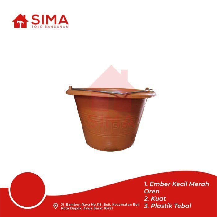Jual Ember Kecil Cor Air Bangunan Warna Merah Oren | Shopee Indonesia