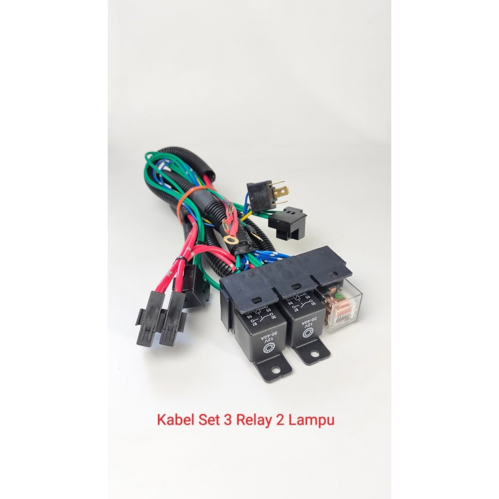 Jual Kabel Set 3 Relay 2 Fuse 3 Relay 2 Lampu SUJABEL | Shopee Indonesia