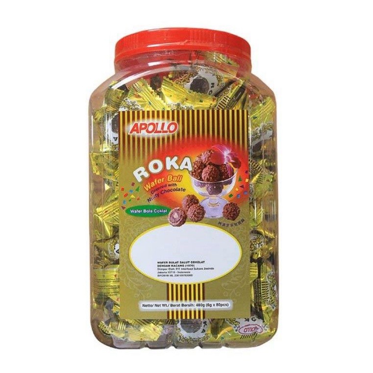Jual coklat apollo roka 480 gr isi 70 pcs apolo wafer crunchy biskuit ...