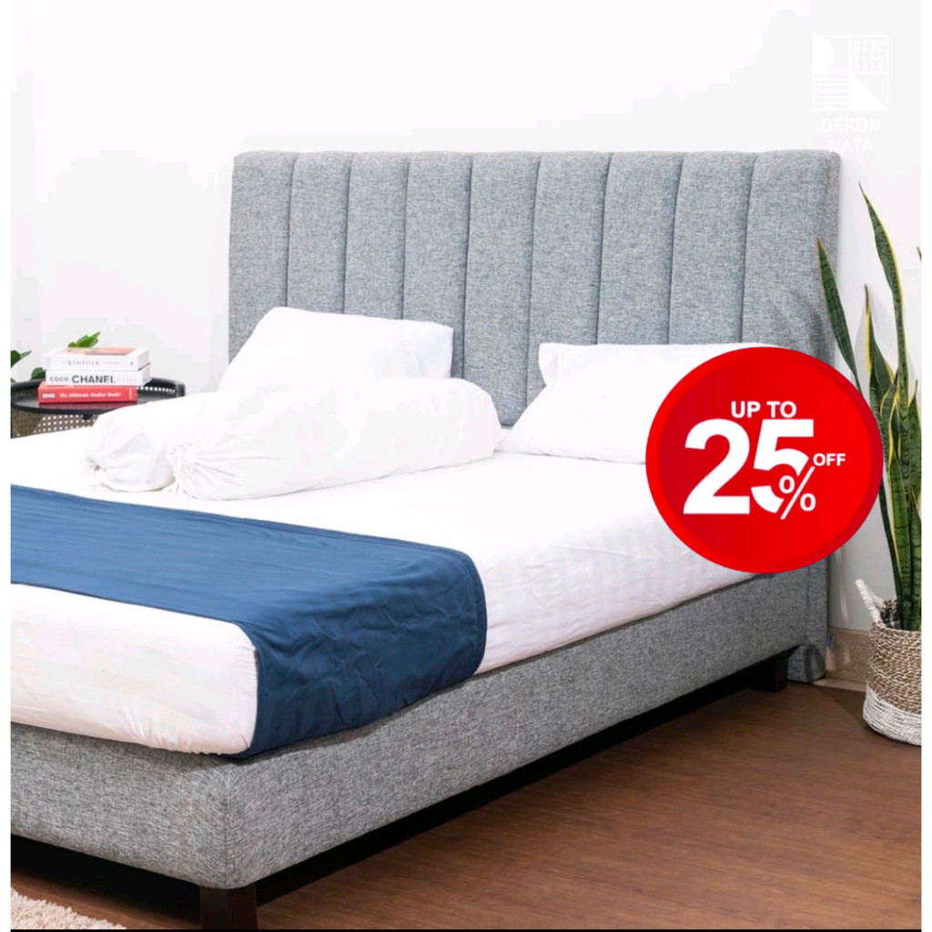 Jual Divan / Difann Ranjang Kasur Sandaran Miami T 130cm Kain Daphnie ...