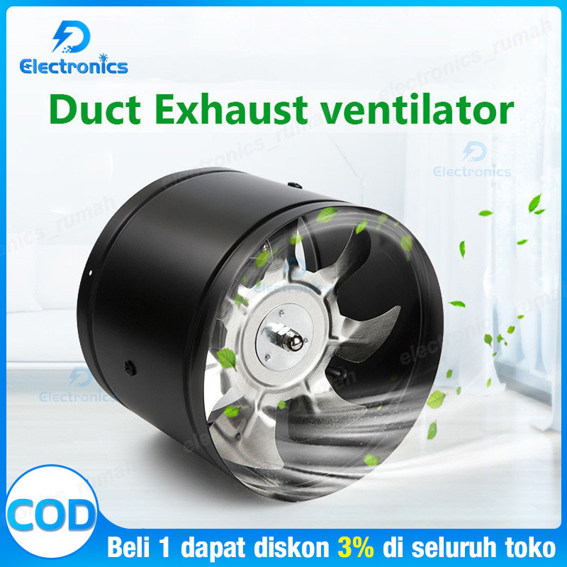 Jual 4Inch / 6Inch Inline Duct Exhaust Fan Booster Exhaust Blower Air ...