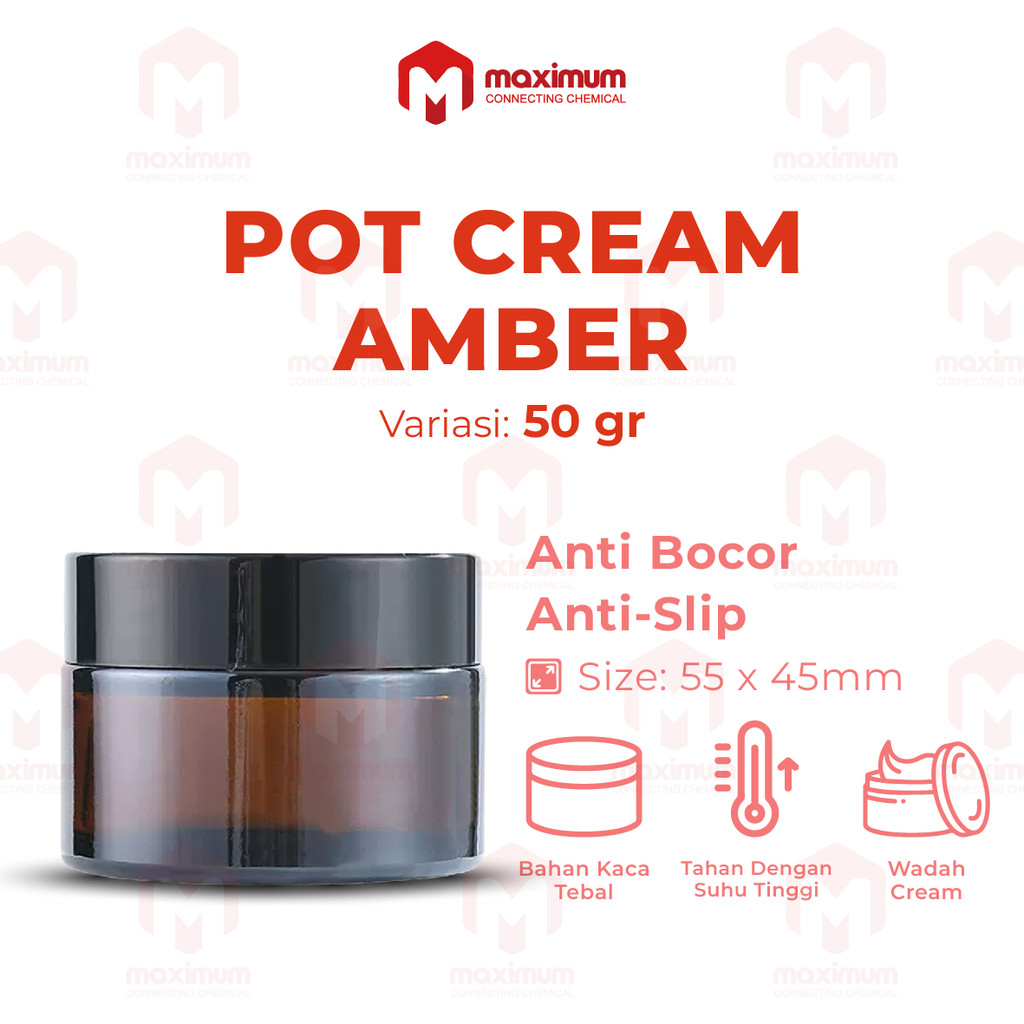 Jual Botol Kaca Pot Cream Amber / Pot Jar Solid Cream Bottle 5, 10, 20 ...