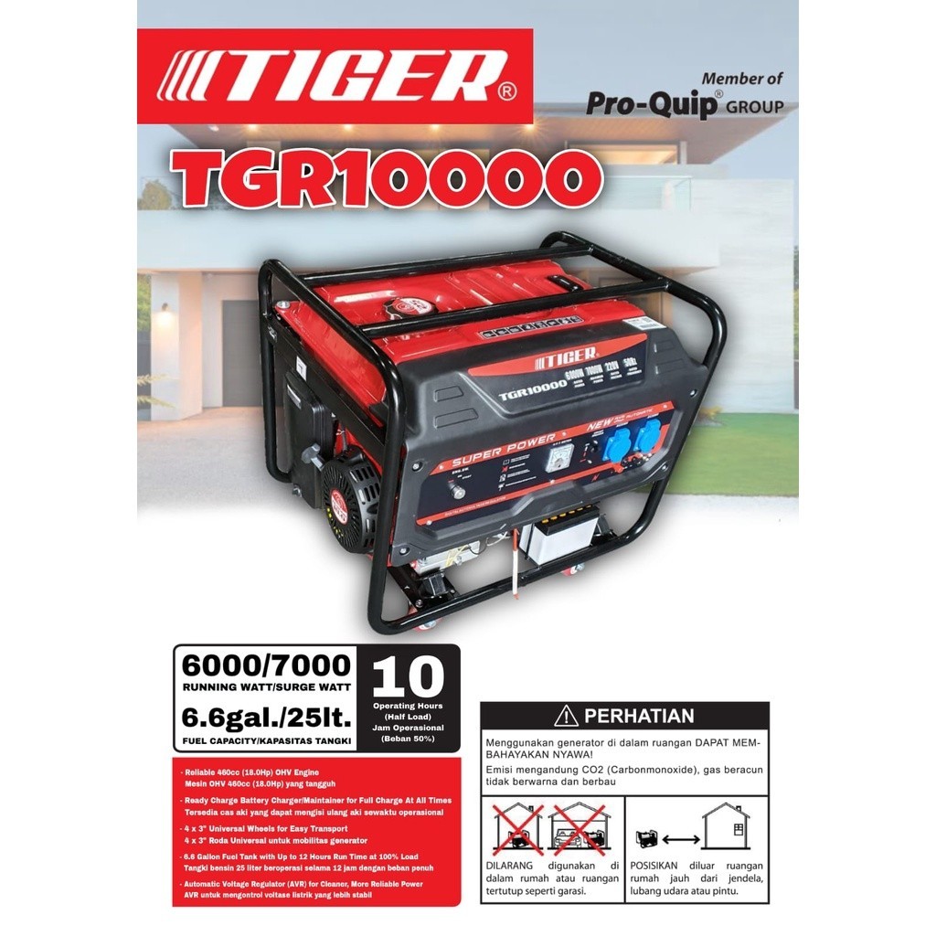 Jual Genset TIGER TGR10000 7000Watt / Power Generator TGR 10000 7000W ...