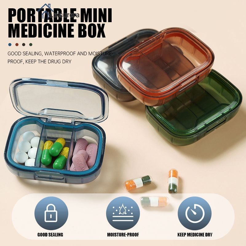 Jual Pill Box Kotak Tempat Obat 3 Grid / Kotak Obat Mini Serbaguna ...