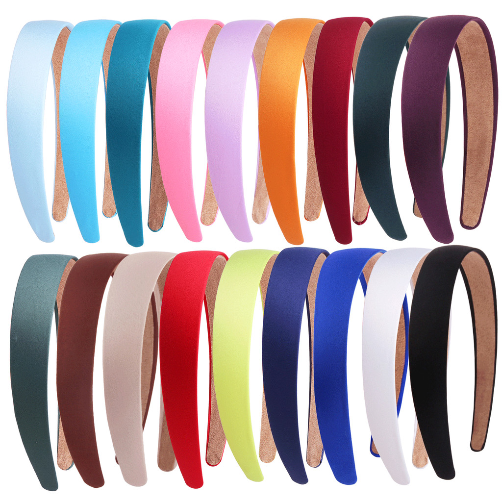 Jual 3cm/1.18in Satin Headbands Wide Non-slip Headband for Women Gilrs ...