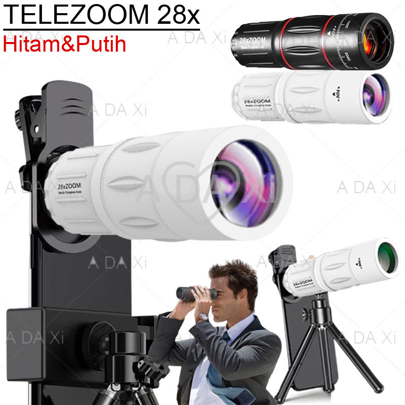 Jual Putih 28X 18x25 Zoom Handphone HD Lensa Kamera Zoom Cam Lensa Tele ...